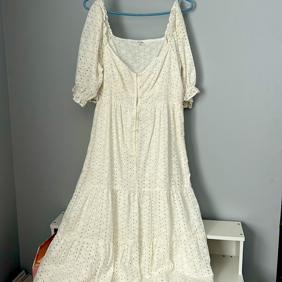 En Creme | Dresses | En Creme Cream Puff Sleeve Sundress | Poshmark